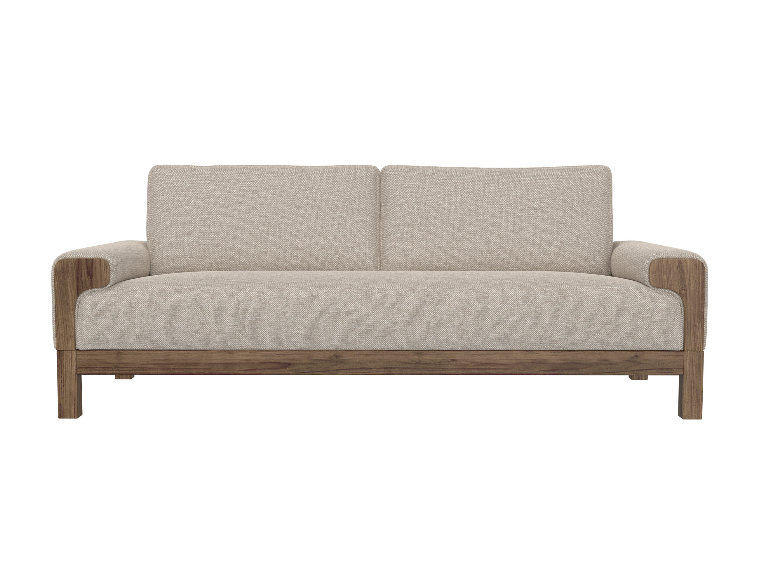 Corrigan Studio® Wooden Frame & Base 2 cushions, Sofa | Wayfair