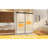 GZMWON Frameless Double Sliding Shower Door 56-60 "W X 74" H, 5/16 ...