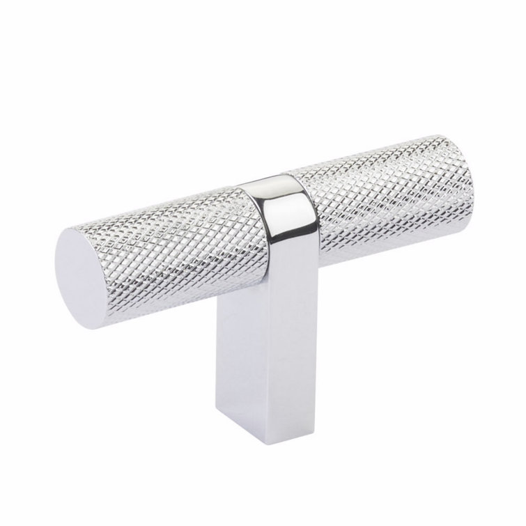 Emtek Select Cabinet T-Knob 2-1/4", Rectangular Bar Stem & Knurled Pull ...