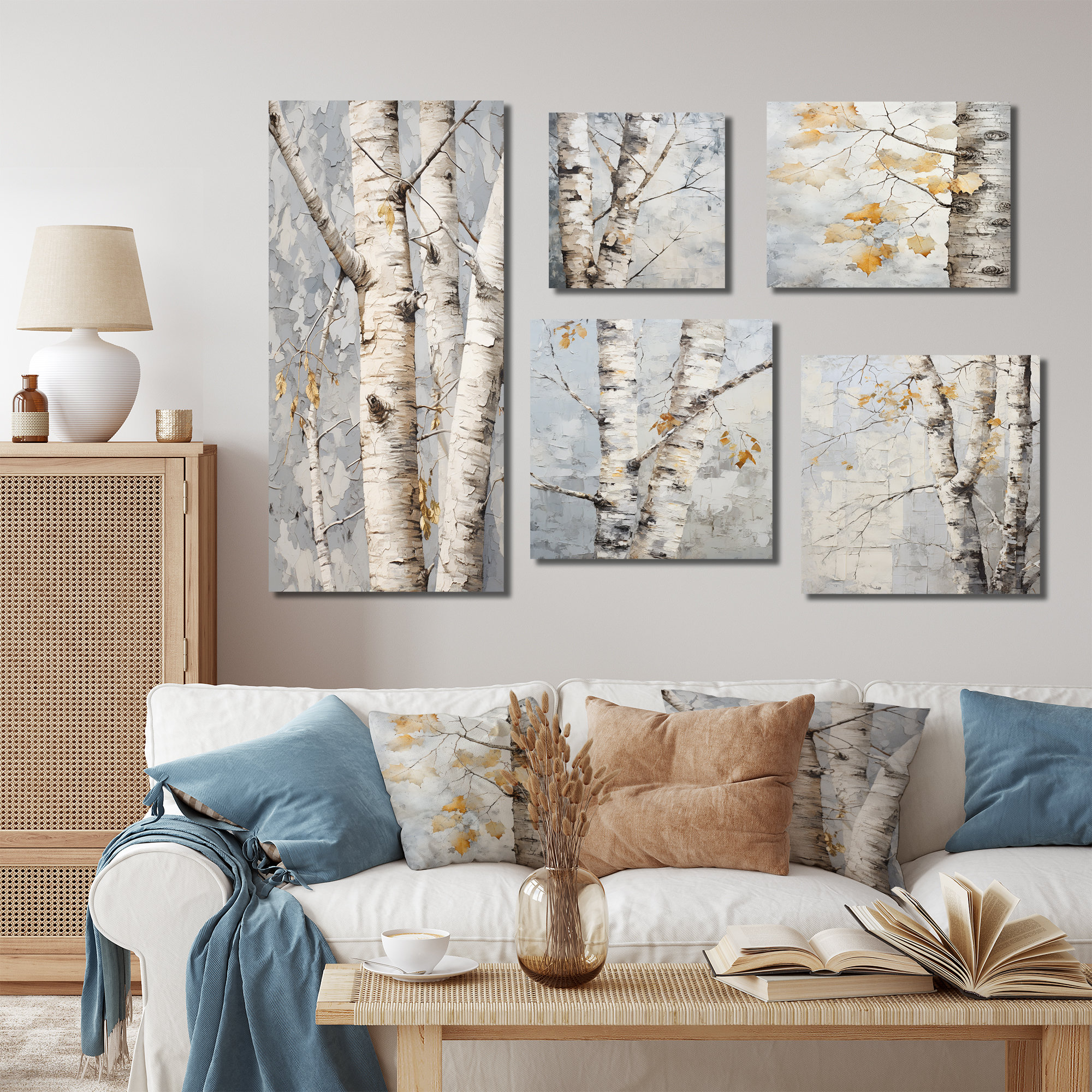 Millwood Pines Grey Minimalism Sycamores Tree Shade I - Tree Sycamore ...