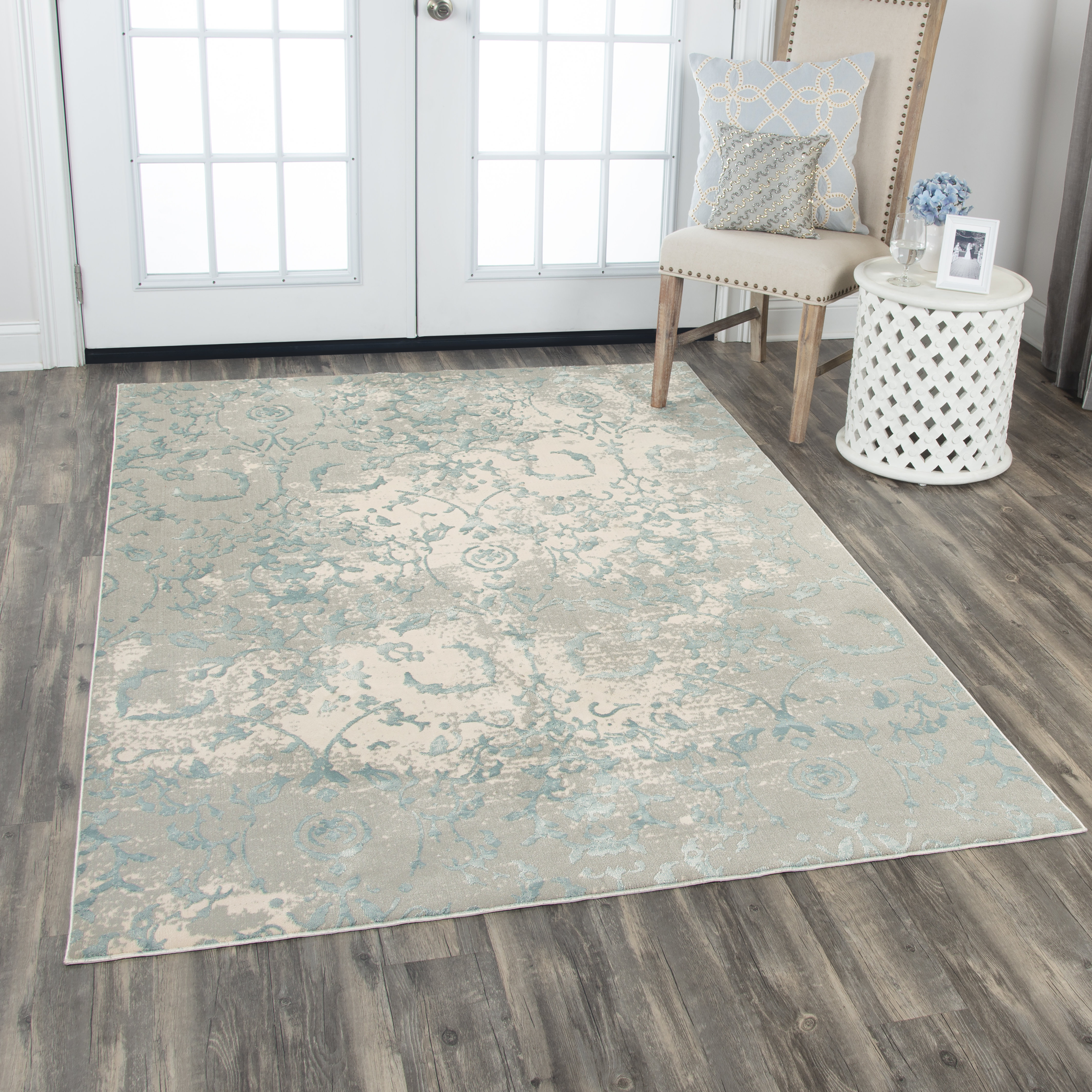Williston Forge Carey Power Loom Gray Rug | Wayfair