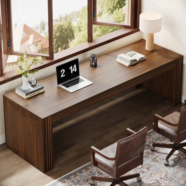 Millwood Pines 79 Inch Extra Long Desk, Two Person Desk Double Desk For ...
