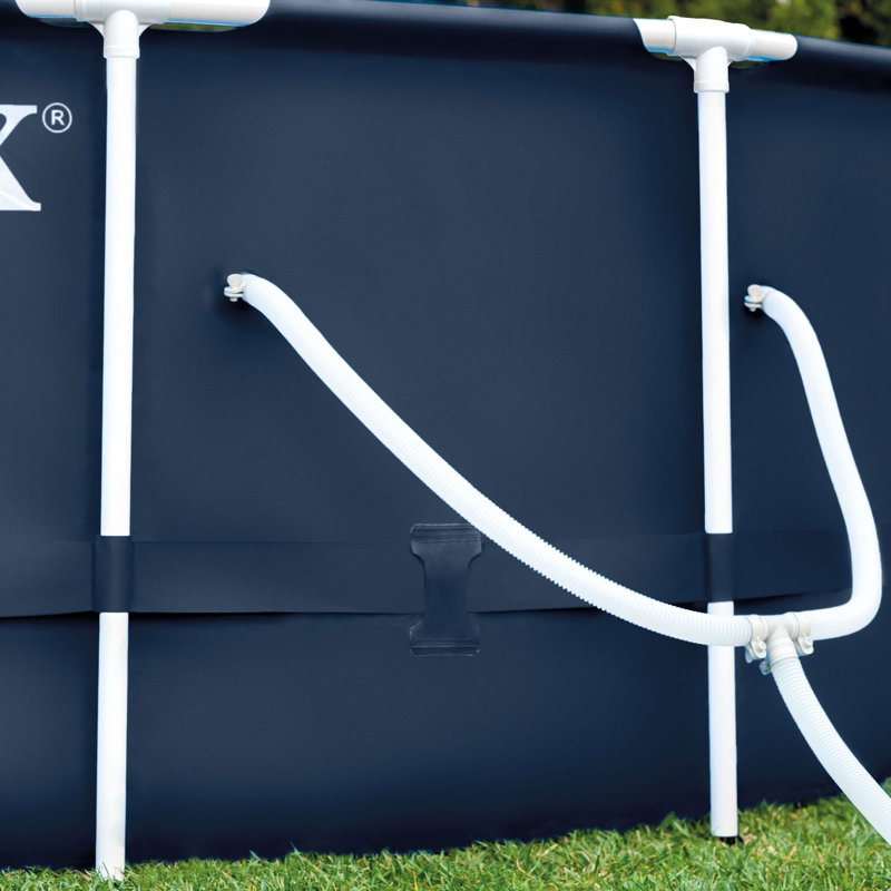 Intex Metal Frame Round Above Ground Swimming Pool w/Pump & Reviews ...