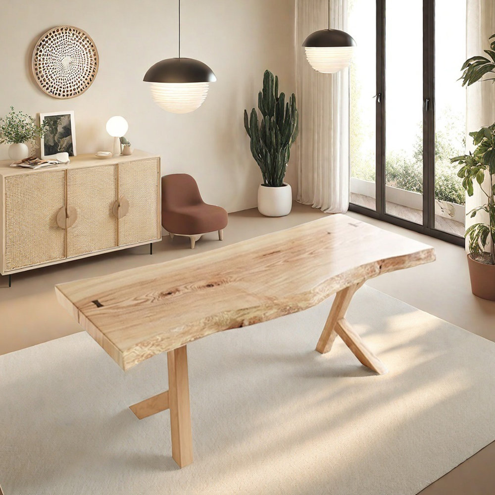 Sleek Surface Designs Natural Creative Ash Wood Large Board Dining ...