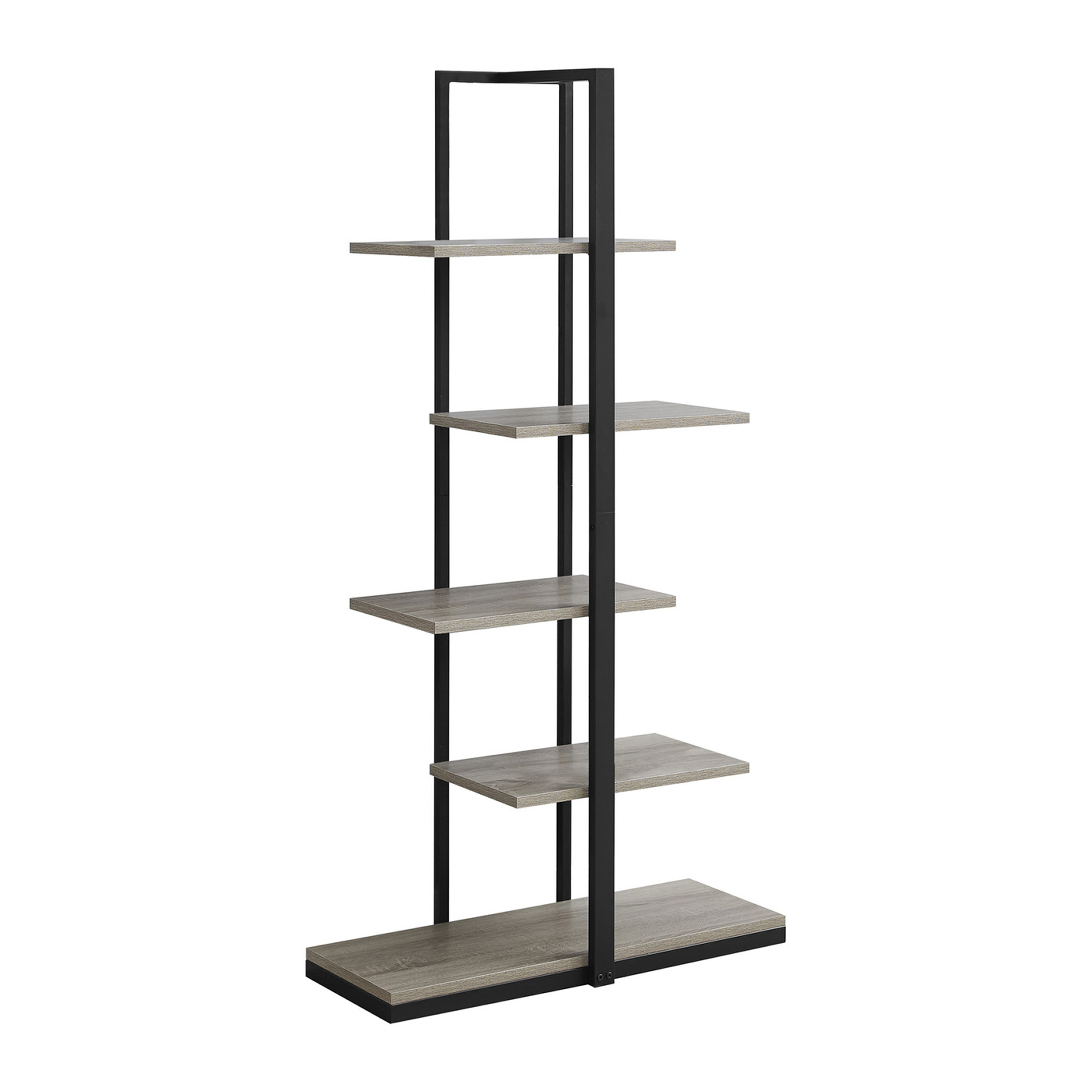 Benjara Wil Bookcase Etagere, Open 5 Tier Display Shelves, Modern ...