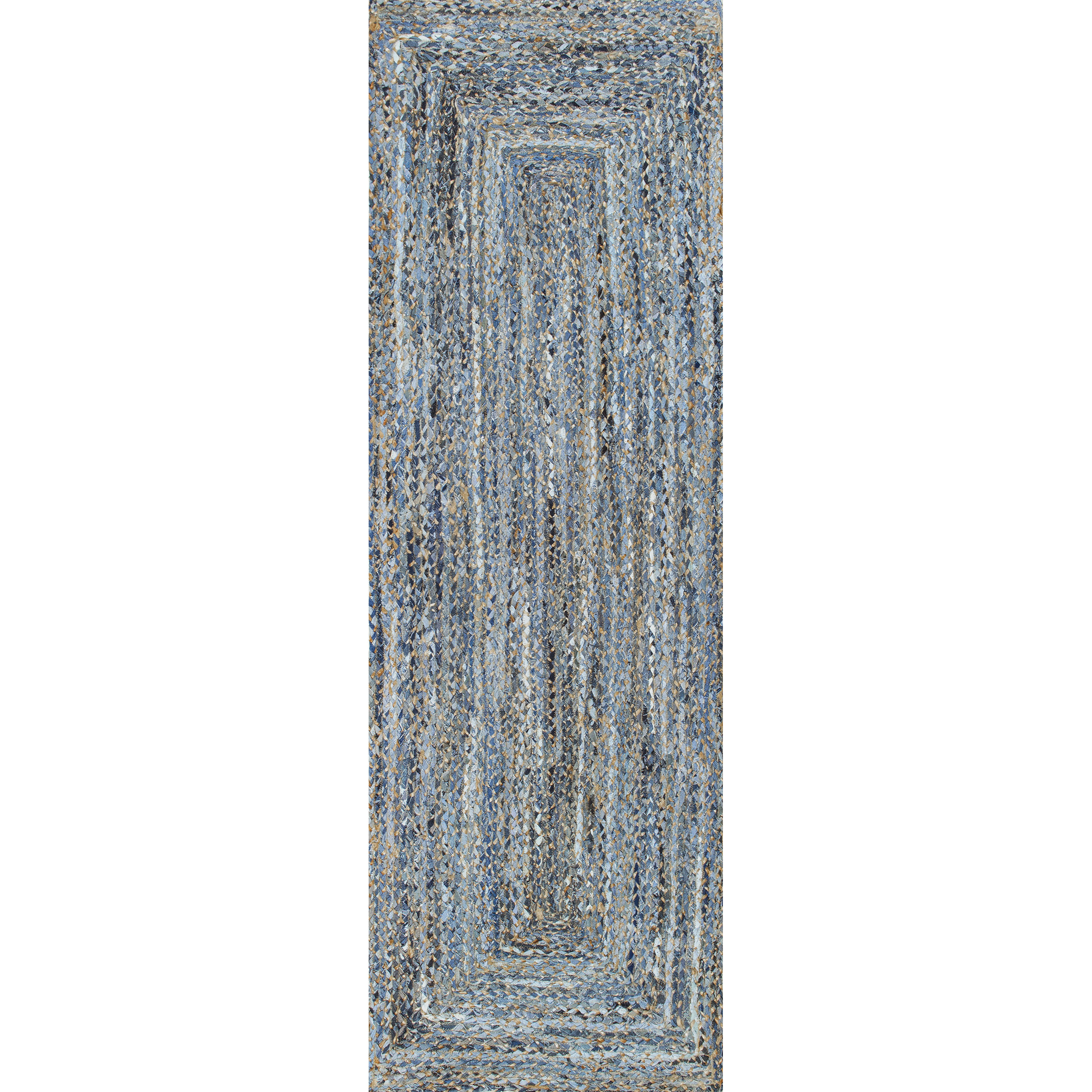 Highland Dunes Wilde Striped Hand Braided Blue Area Rug & Reviews | Wayfair