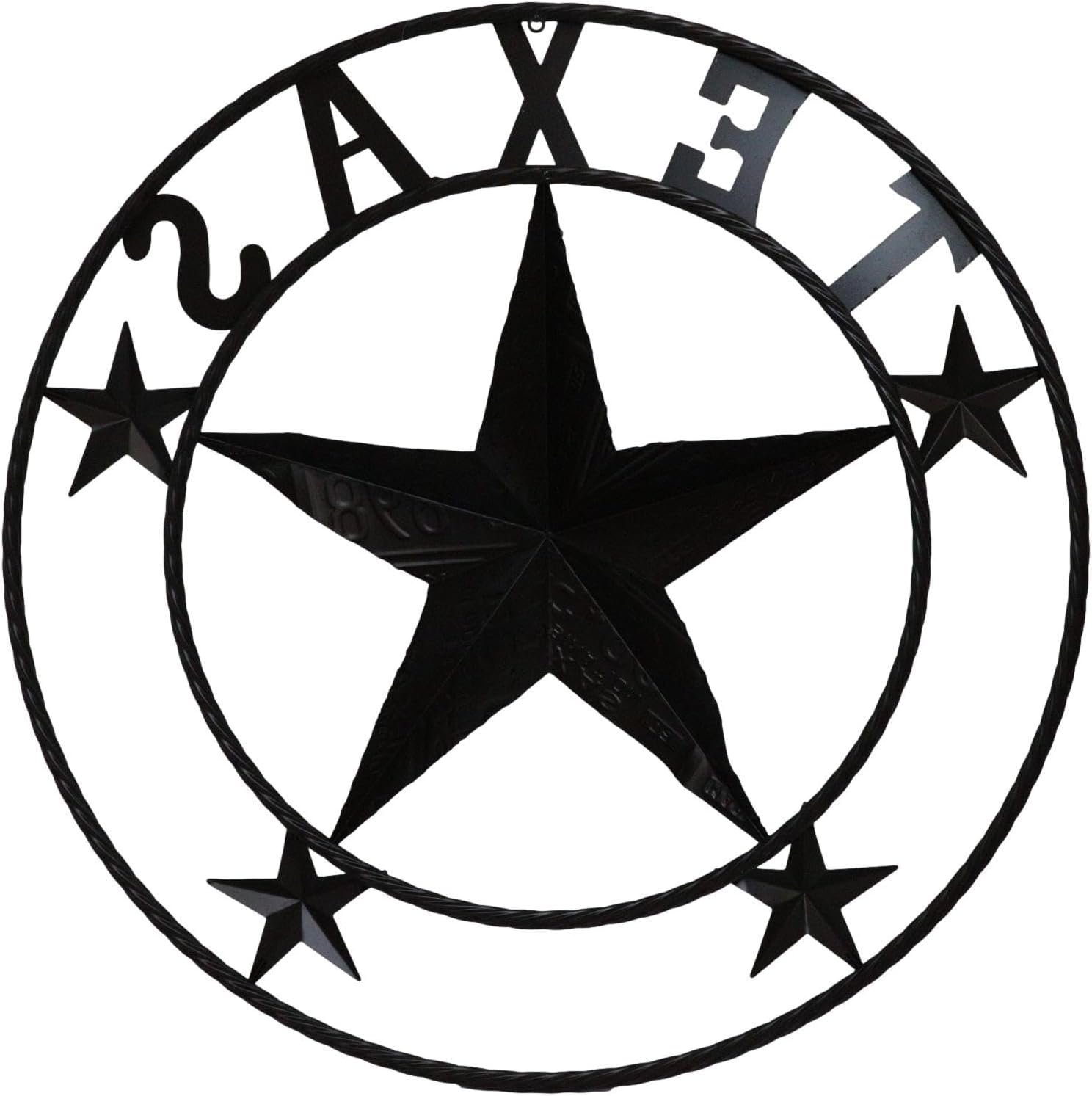 Ivy Bronx Oversized 40"D Vintage Rustic Western Texas Star Metal Wall ...