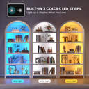 Metro Lane 175cm H x 75cm W Bookcase with Tri-Color Sensor Light ...