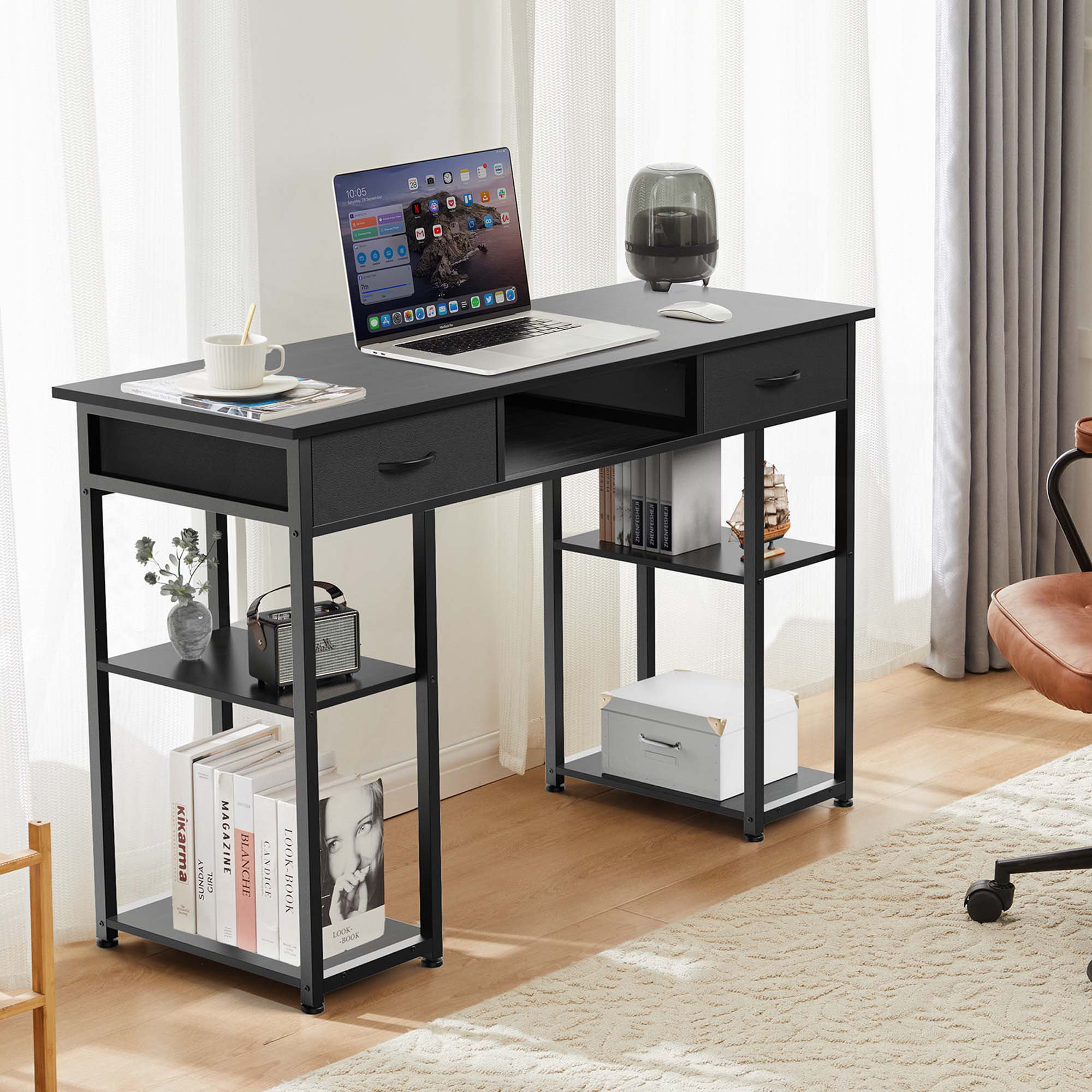 Latitude Run® Computer Desk Home Office Bedroom Writing Study PC Table ...
