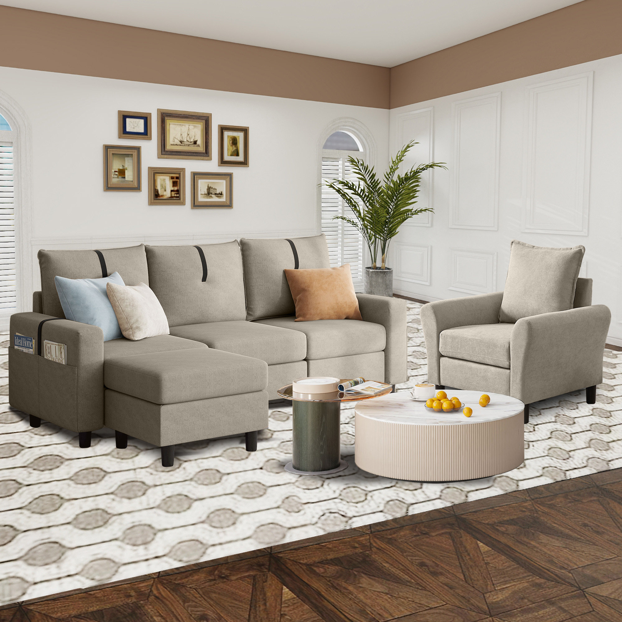 Ebern Designs 3 Piece Living Room Set & Reviews - Wayfair Canada