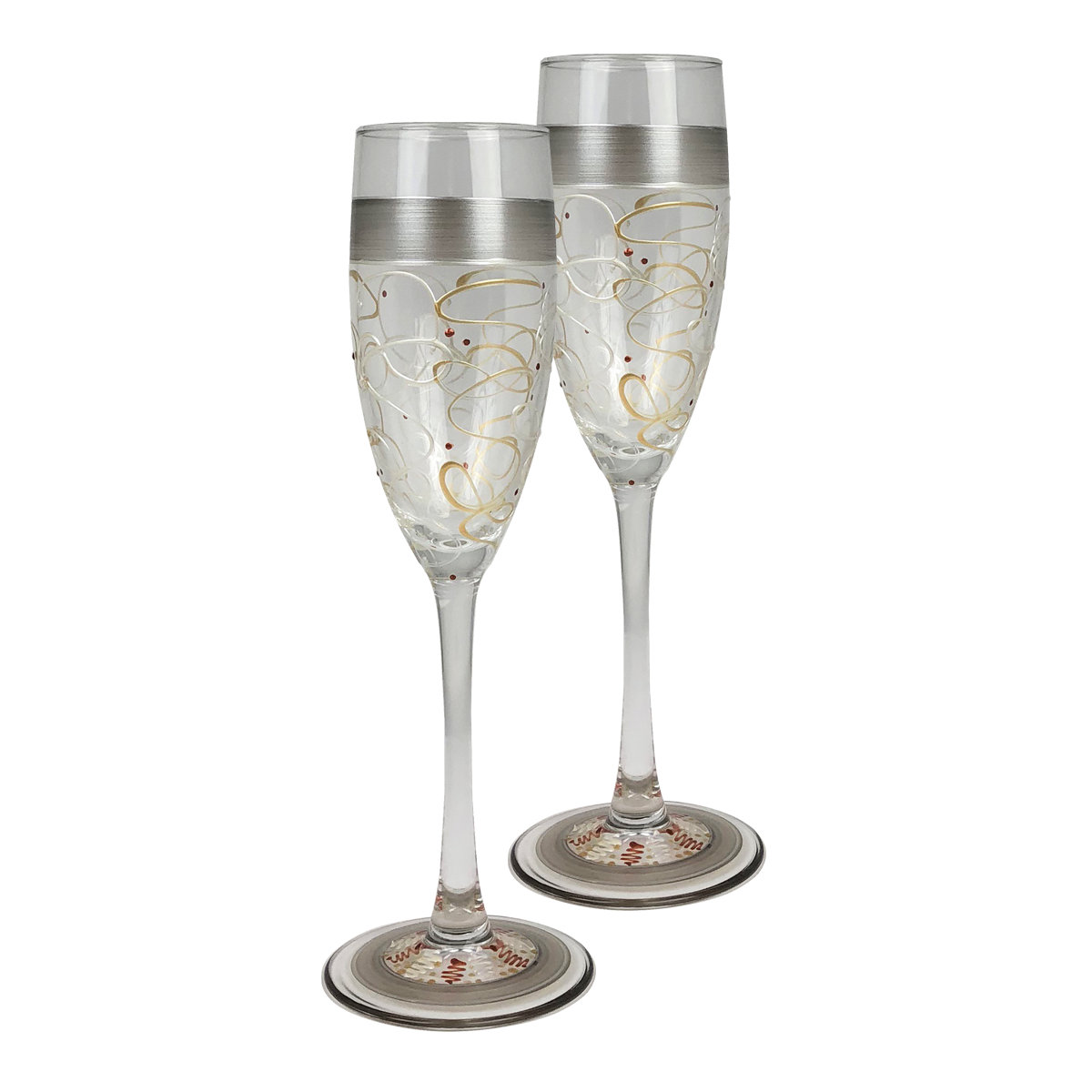 Golden Hill Studio Celebration Champagne 8.5 oz. Glass Flute - Wayfair ...