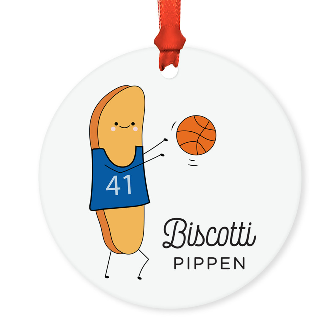 The Holiday Aisle® Funny Food Pun MDF Wood Christmas Ornament, Biscotti ...