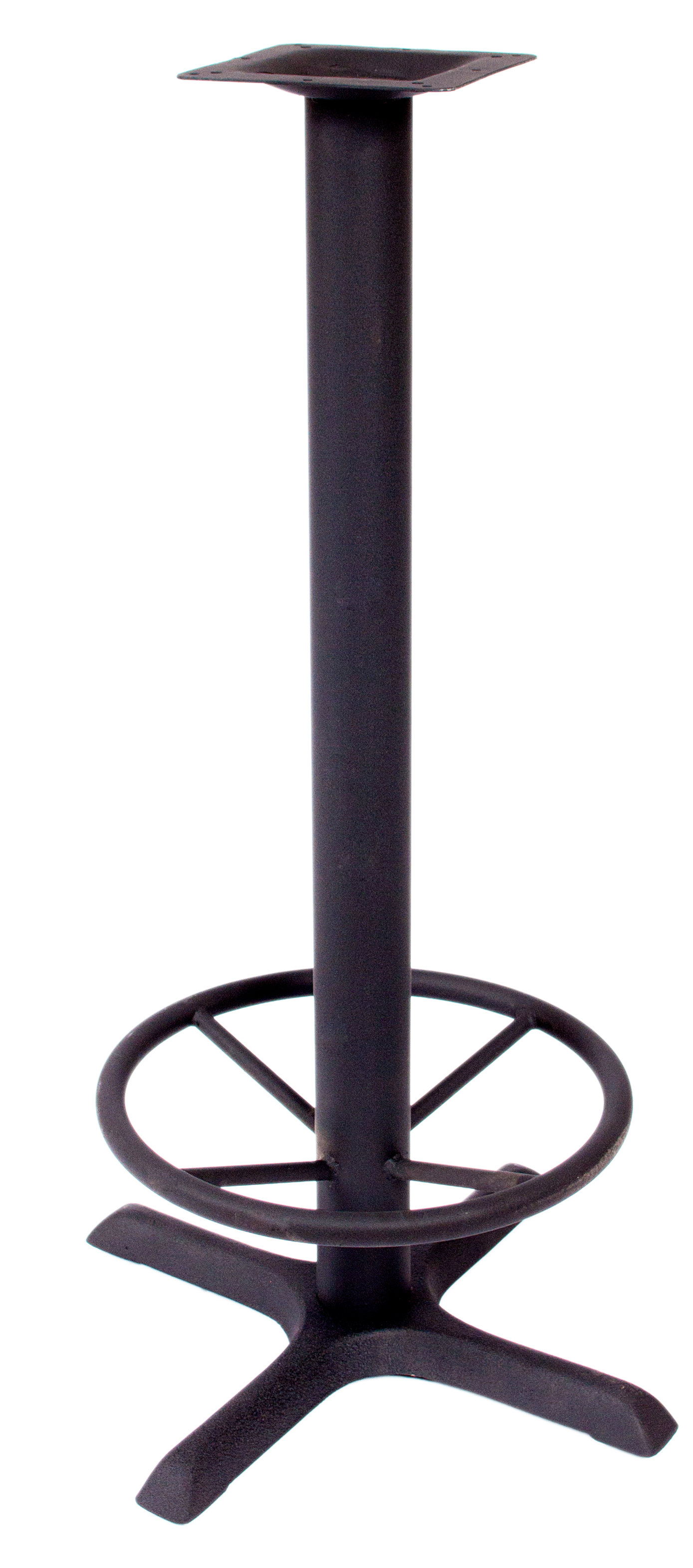 BFM Seating STB Black 36x36" Cross Indoor Bar Height Table Base 4 ...