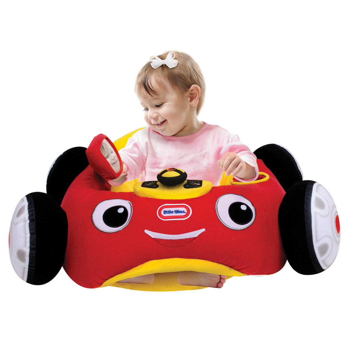 Little Tikes Cozy Coupe Plush Baby Toddler Lounger Floor Seat, Red Car ...