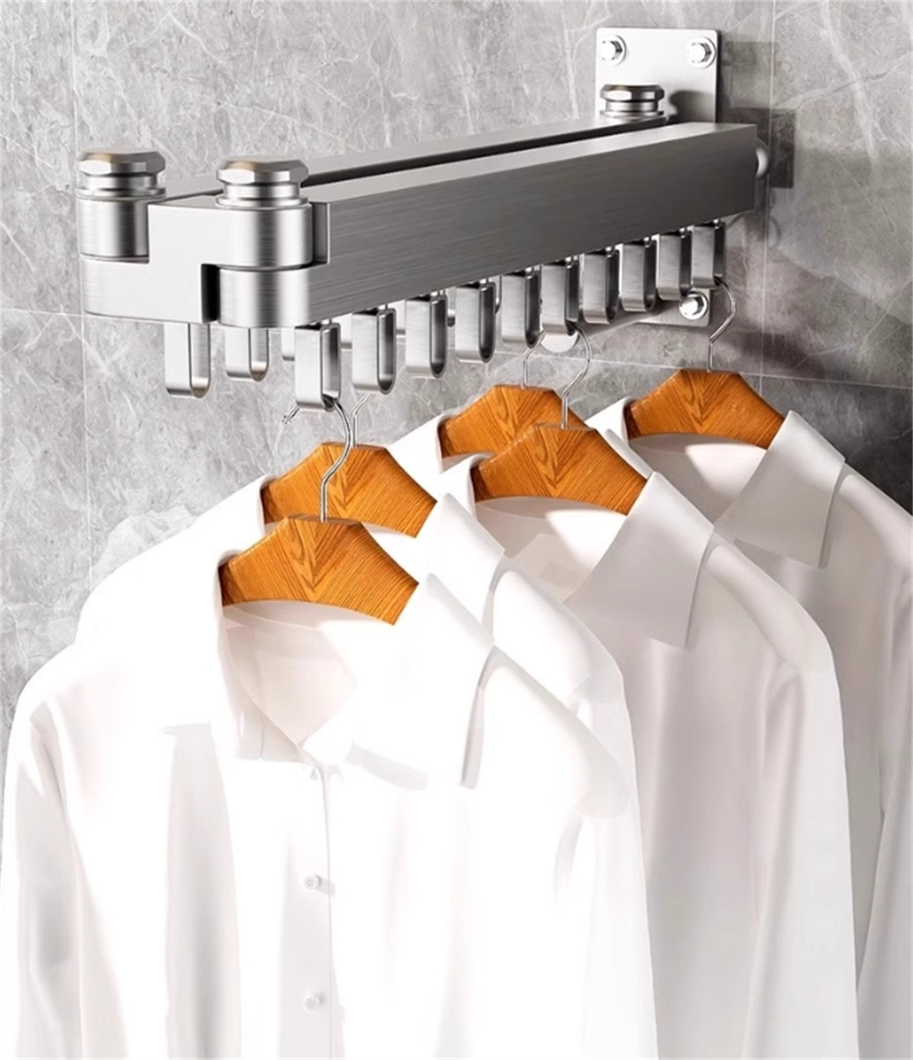 Thrones Designs Foldable Stainless Steel Drying Rack For Balcony, Wall ...