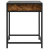 Borough Wharf Bedside table with infinity LED smoked oak 40 x 40 x 51cm ...