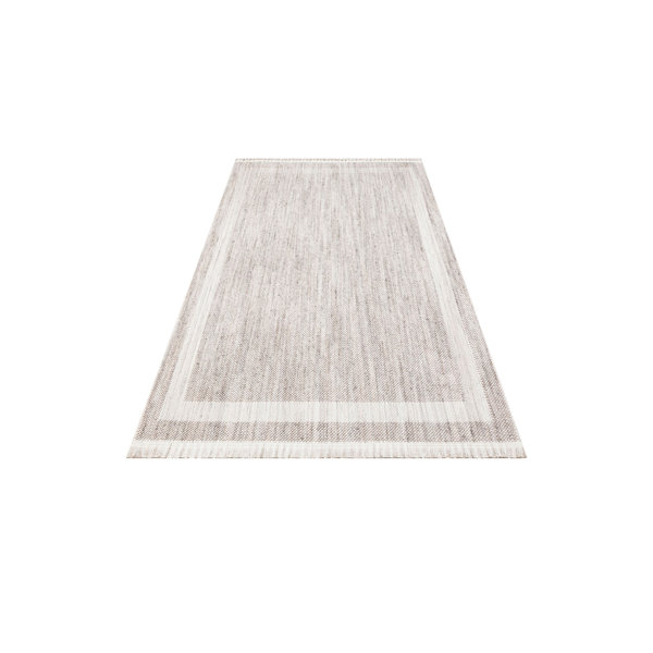 Ebern Designs Ondraya Grey Modern Cotton Machine Made Area Rug ...