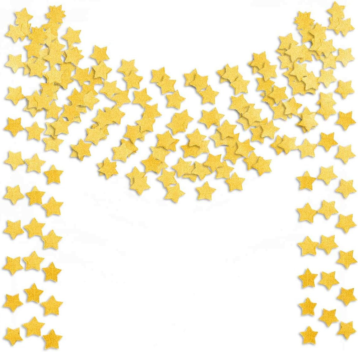 The Holiday Aisle® Gold Glitter Star Paper Garland Twinkle Bunting ...