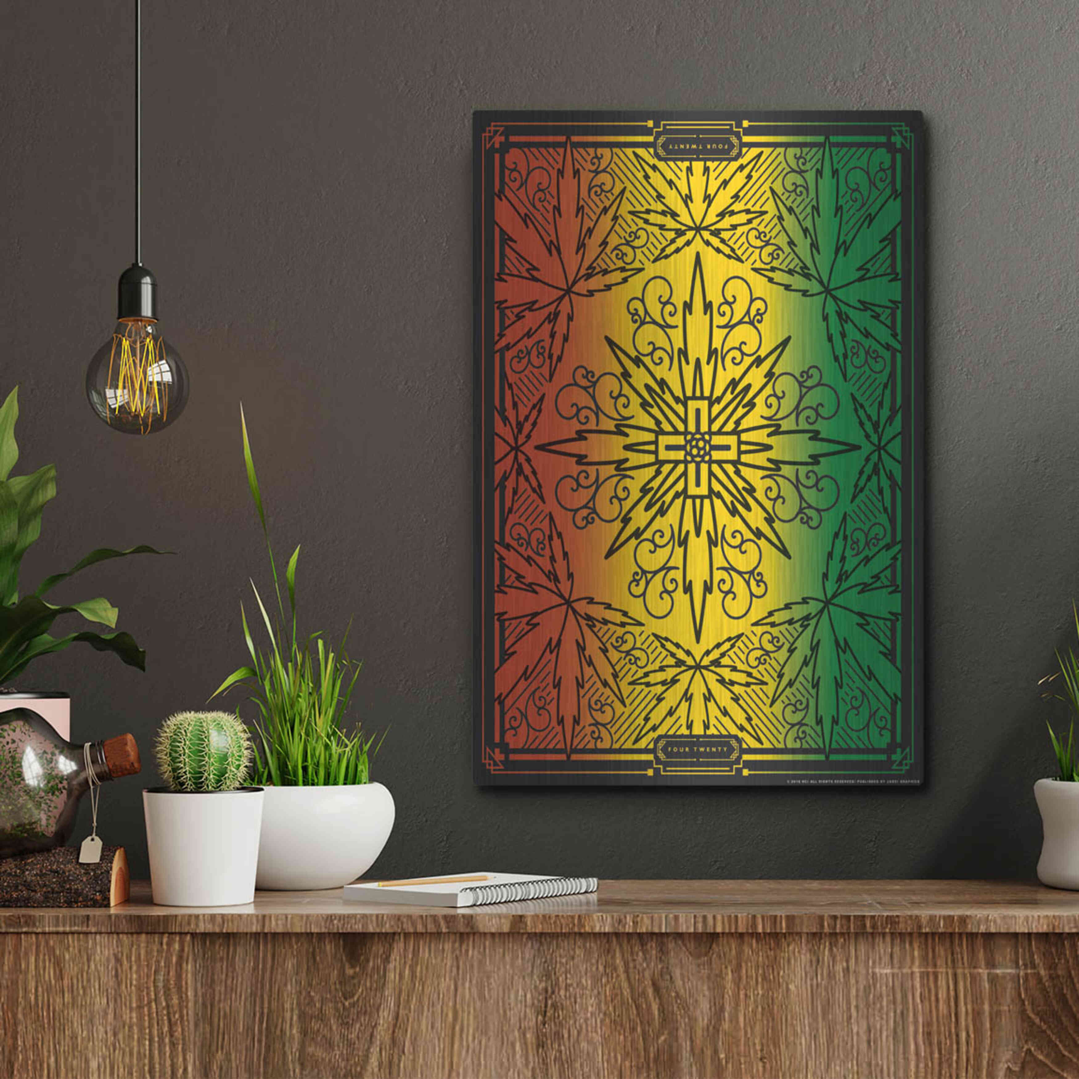 Red Barrel Studio® '420 Rasta' by JJ Brando, Metal Wall Art | Wayfair