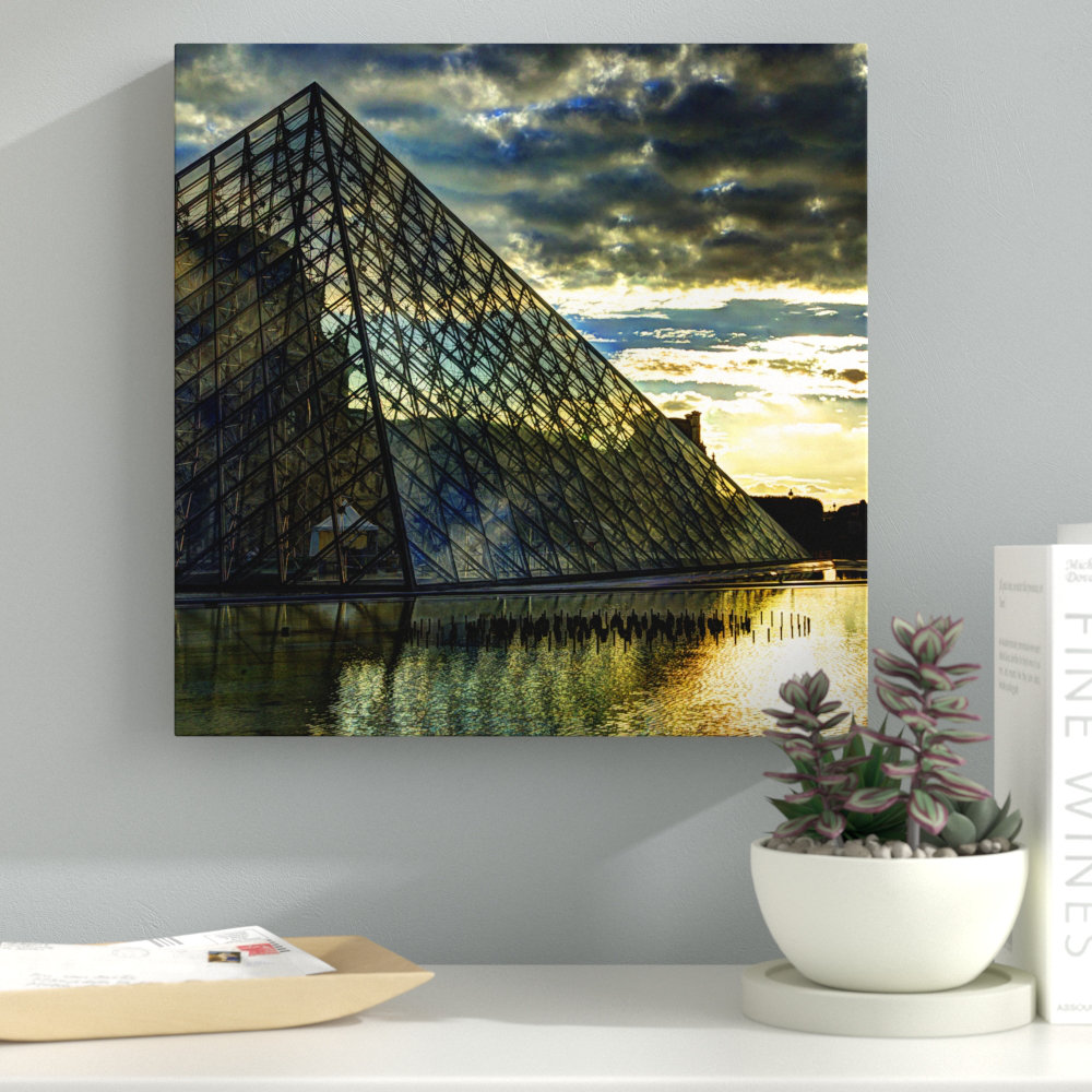 Ebern Designs 'Louvre III' Graphic Art Print on Wrapped Canvas | Wayfair