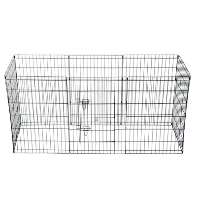Archie & Oscar Chalk 61cm 8 Panel Indoor/Outdoor Metal Pet Pen ...