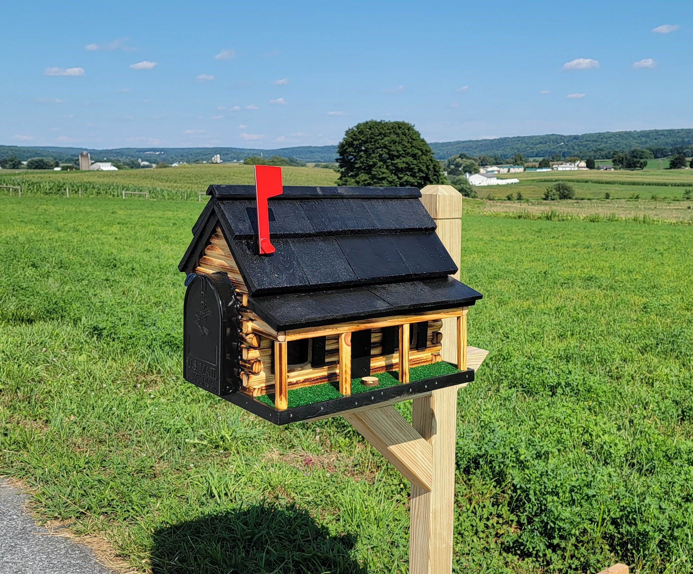 Amish Mailbox Amish Log Cabin Mailbox, Handmade - Wayfair Canada