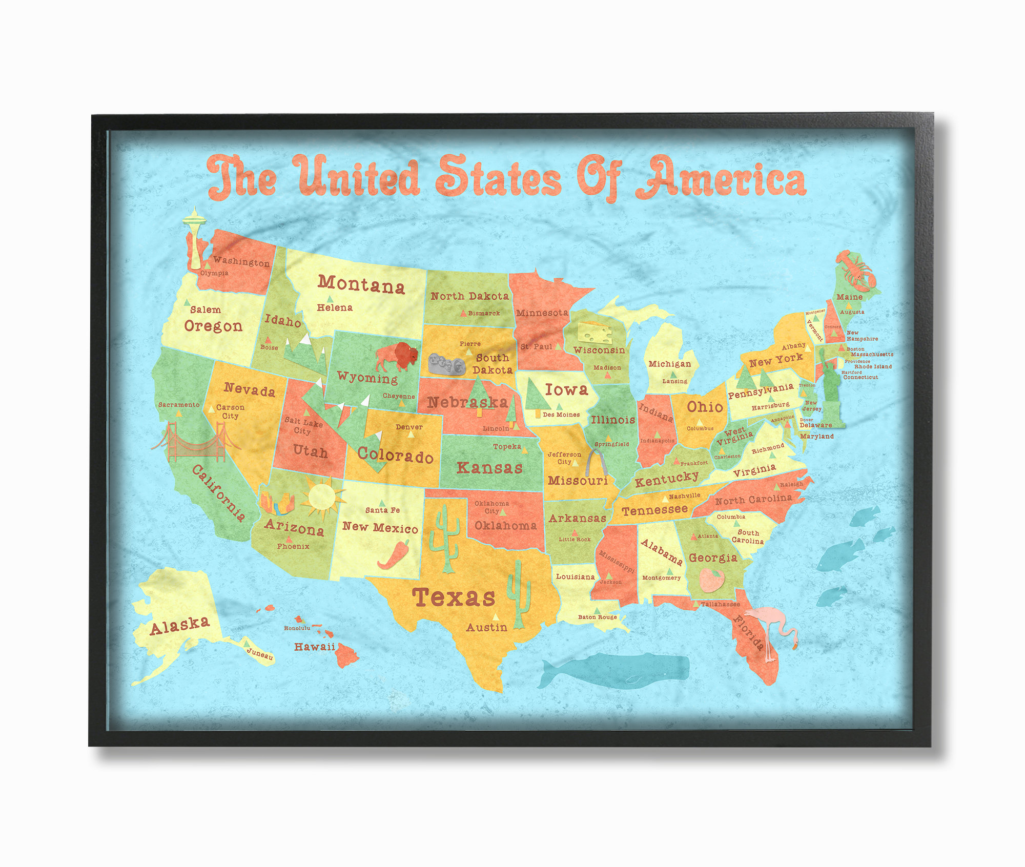 Zoomie Kids 'United States of America Usa' Graphic Art Print - Wayfair ...