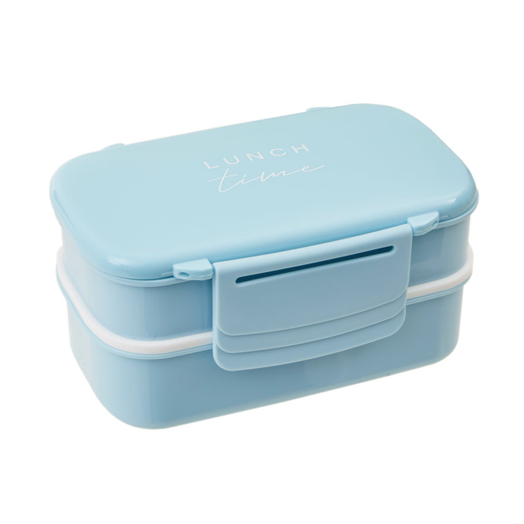 Belfry Kitchen Brocklehurst Light Blue Lunch Box With Cutlery | Wayfair ...