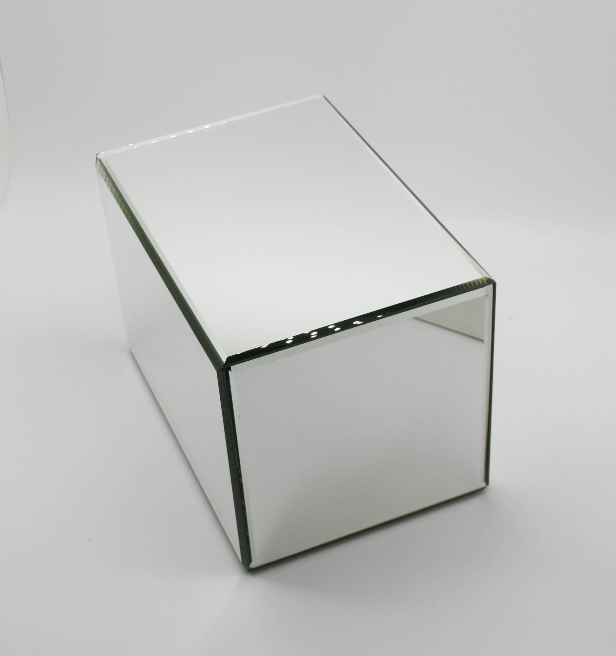 Mercer41 10.25 x 7 x 7" Rectangular Glass Mirror Risers 6 sided ...