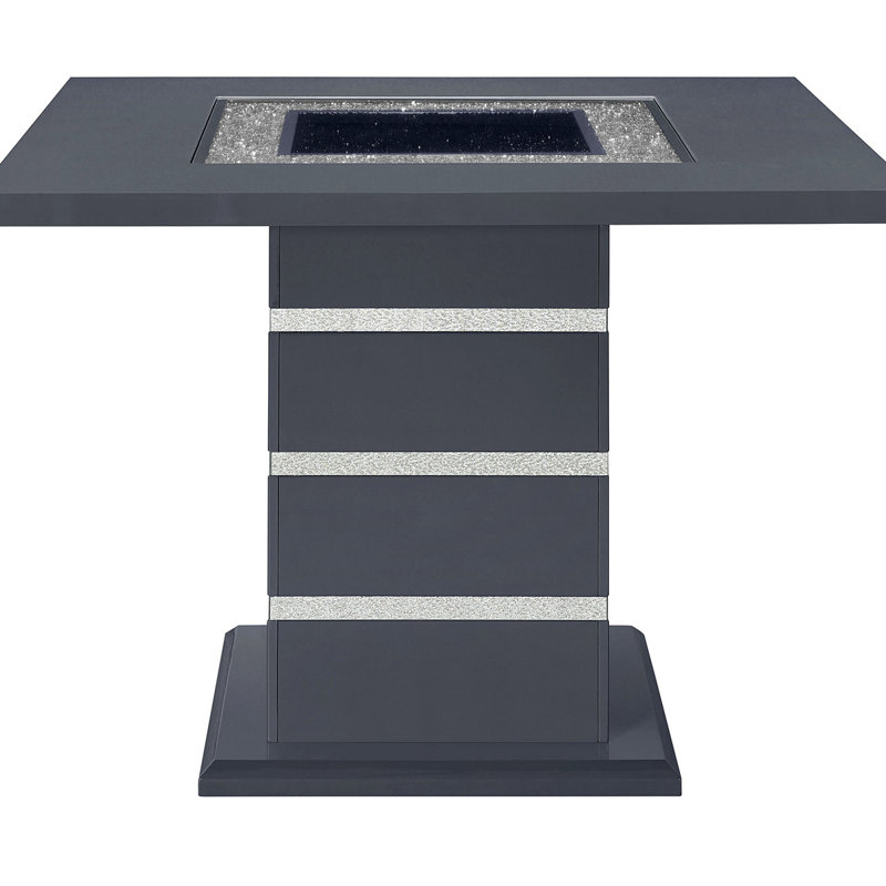Mercer41 Zamorion DARK GREY BAR TABLE | Wayfair