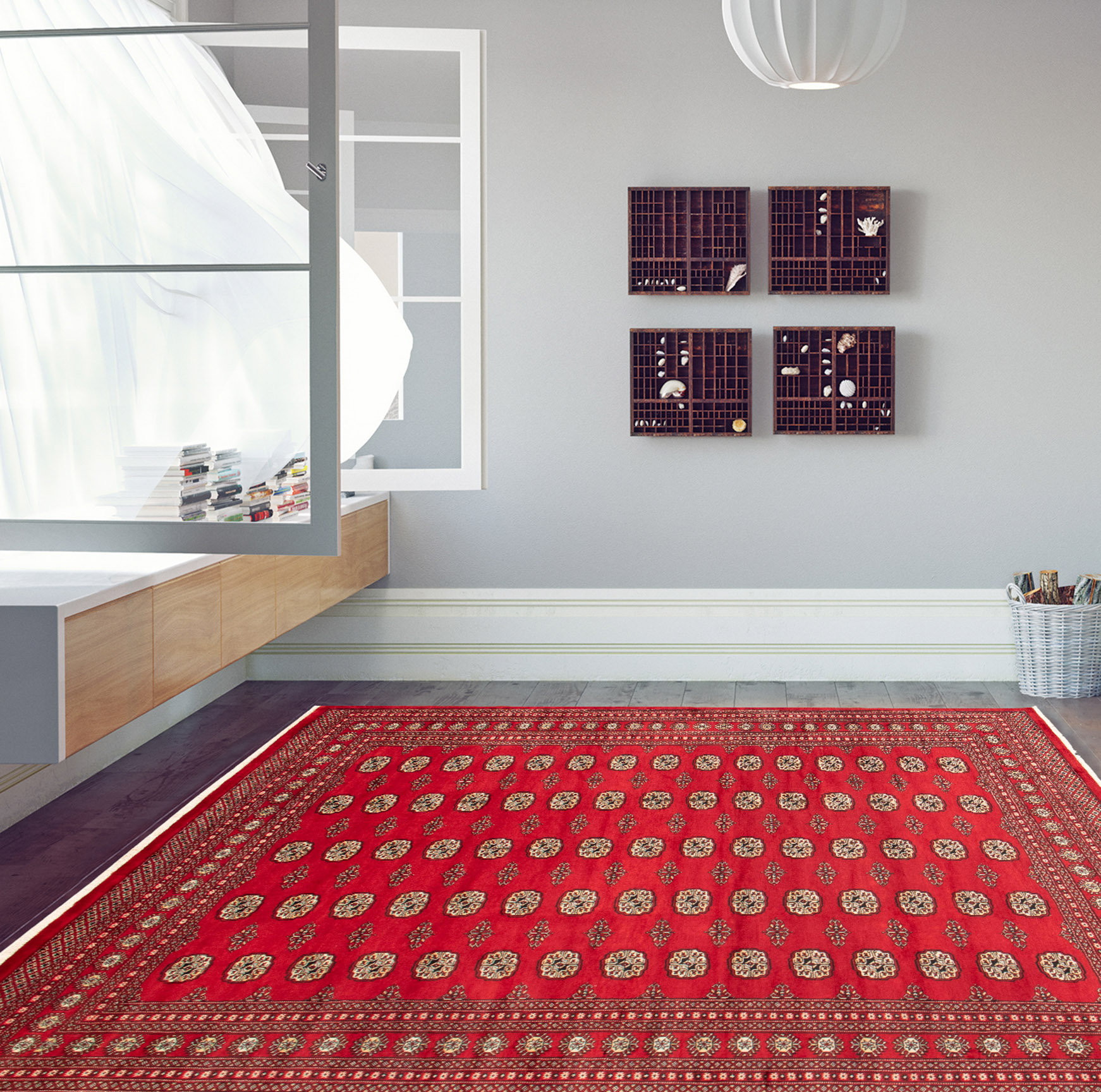 Isabelline Finest Peshawar Bokhara Dark Red Rug 8'0" X 10'1" | Wayfair