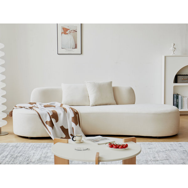Ebern Designs 90.2'' Wide half moon design sofa & Reviews | Wayfair