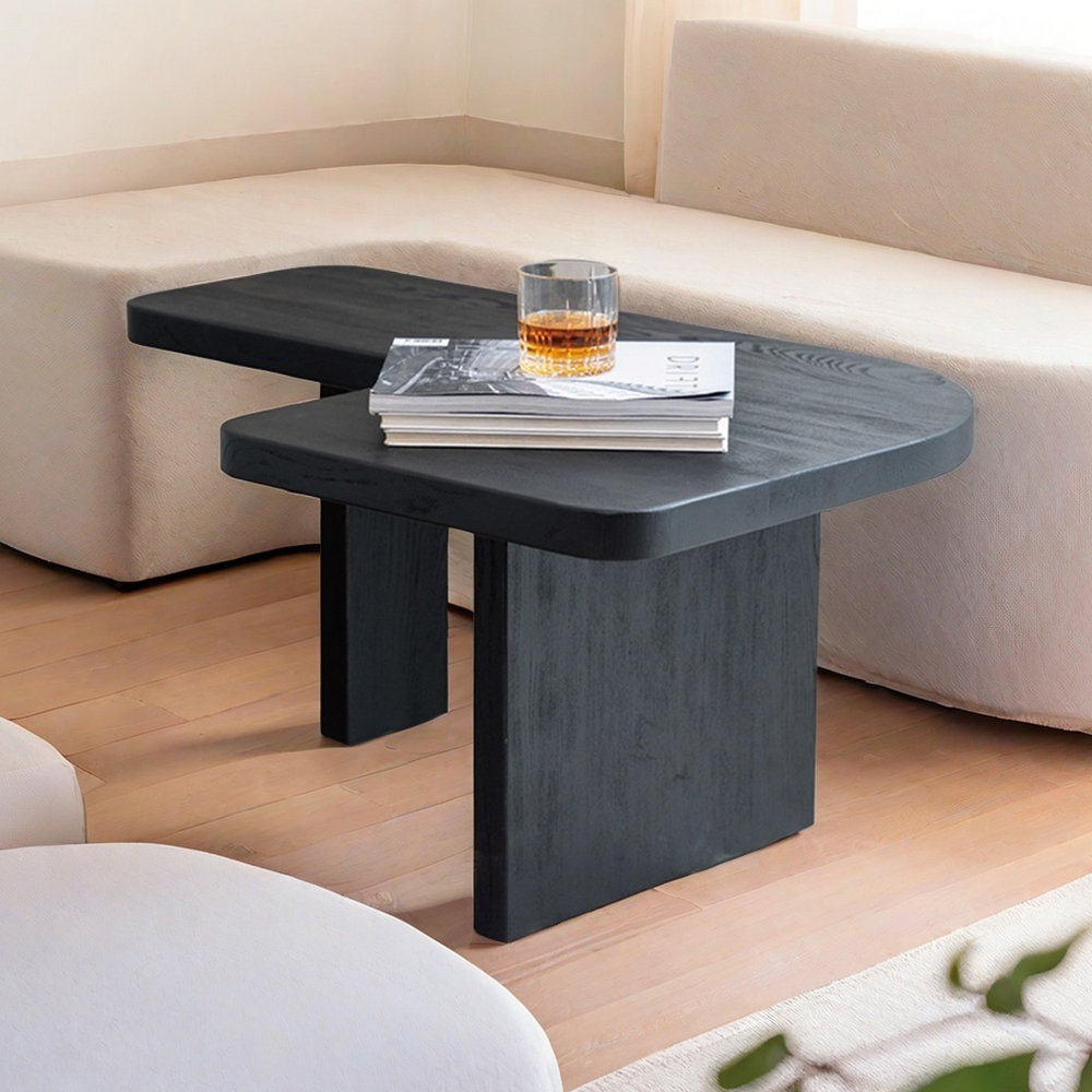 HEshihome Creative Irregular Coffee Table Natural Wood | Wayfair