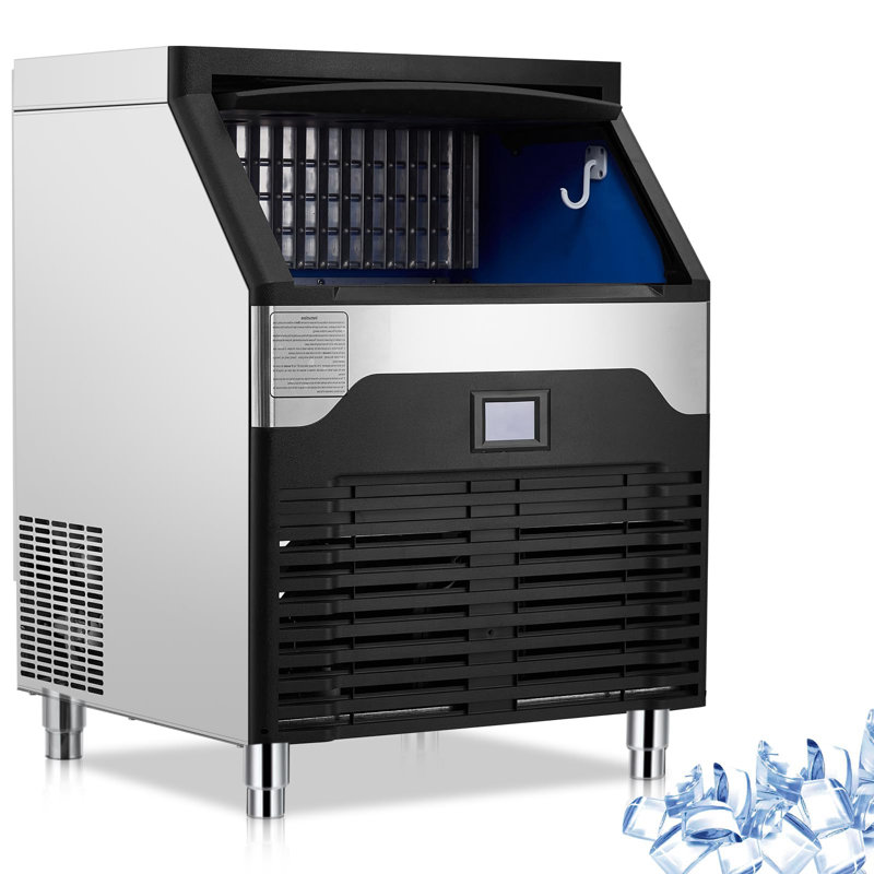 Zstar 160 Lb. Daily Production Crescent Ice Freestanding Ice Maker ...