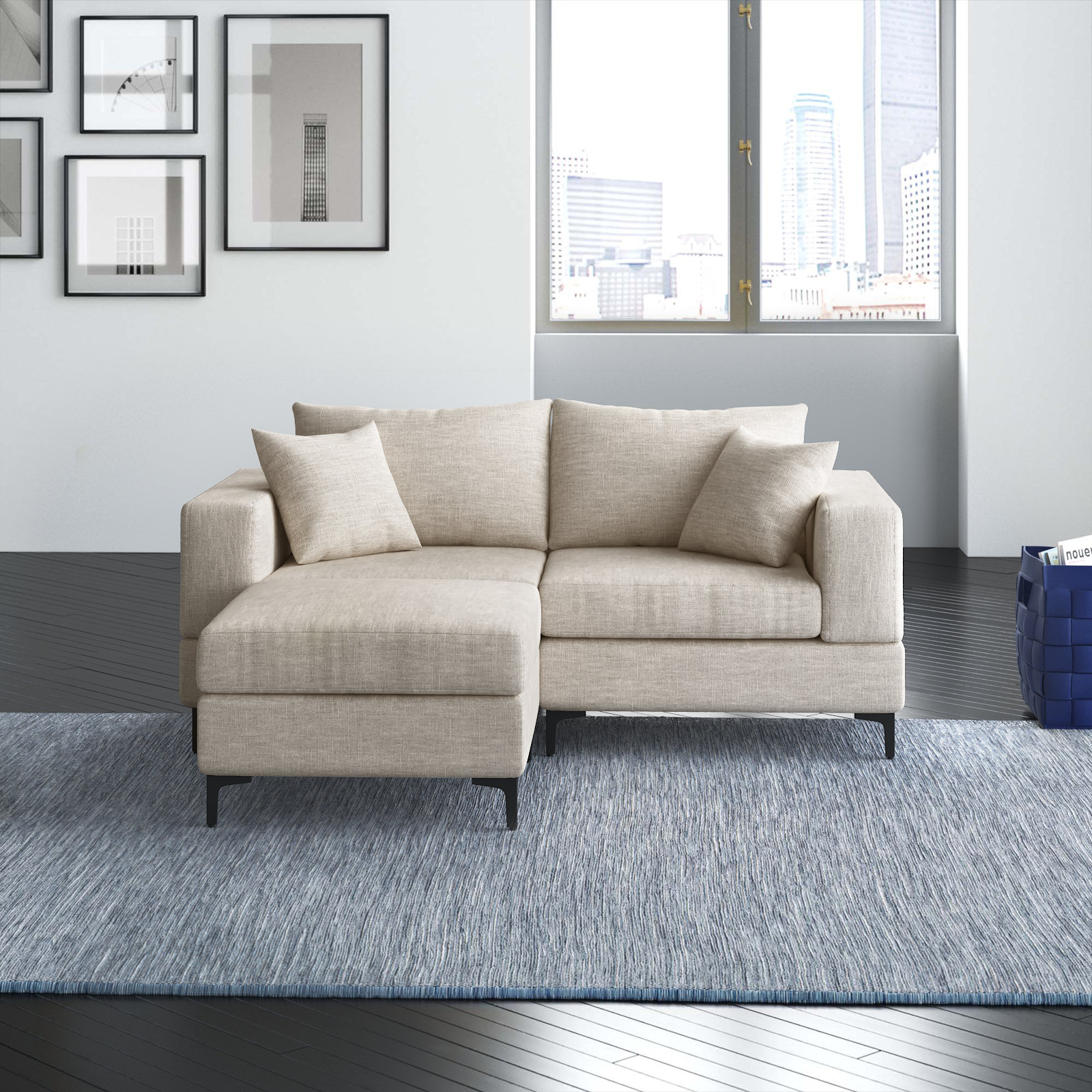 Wade Logan 75" Wide Reversible Modular Corner Sectional & Reviews ...