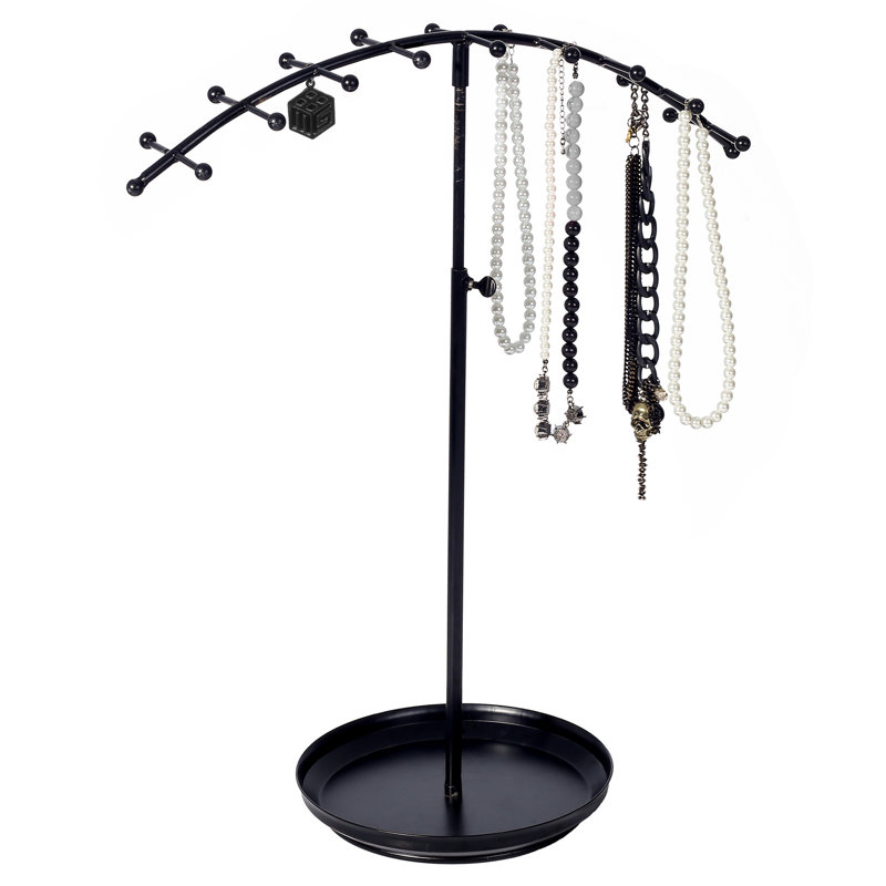 Ebern Designs Tabletop Black Metal Jewelry Stand | Wayfair