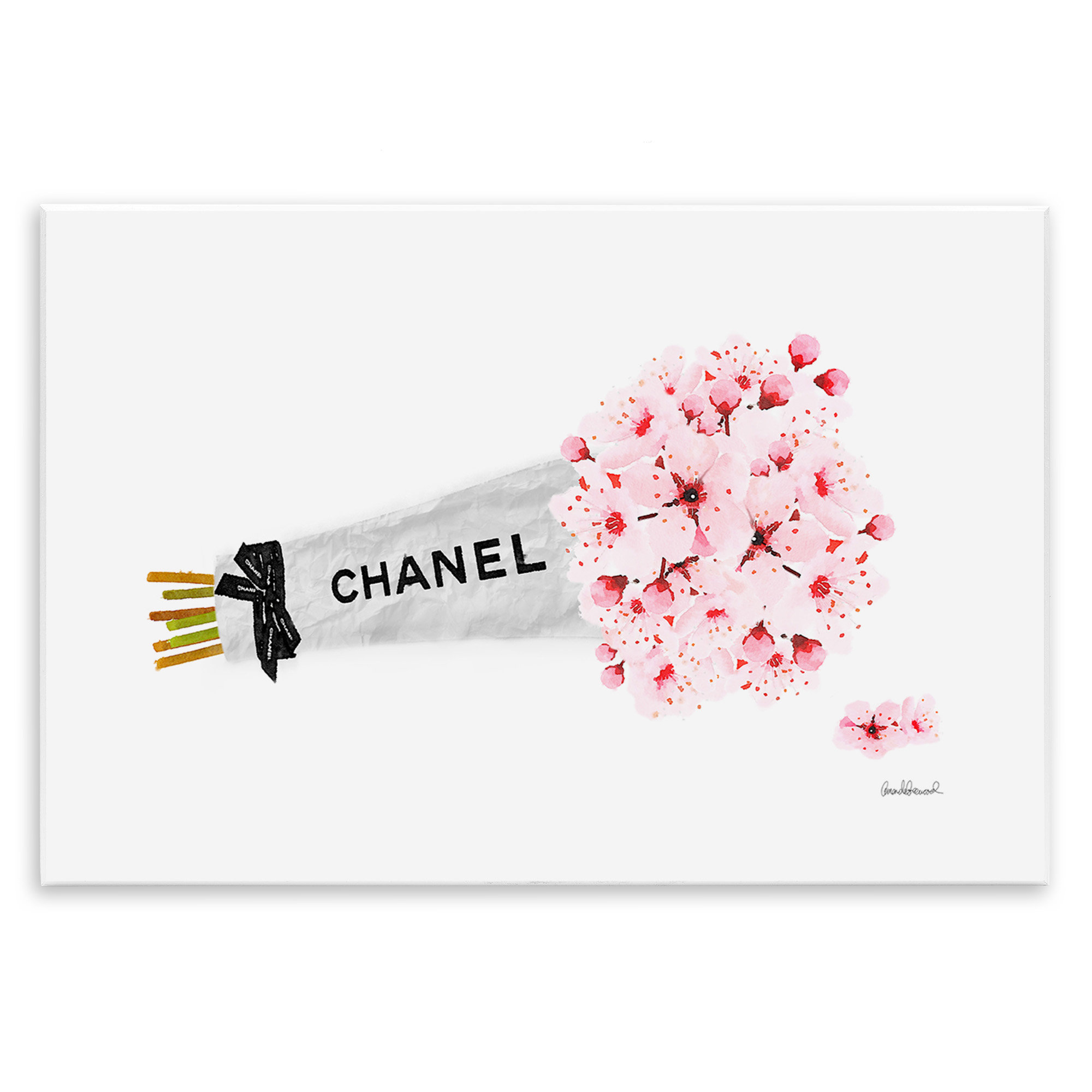 Stupell Industries Fashion Chanel Wrapped Cherry Blossoms by Amanda ...