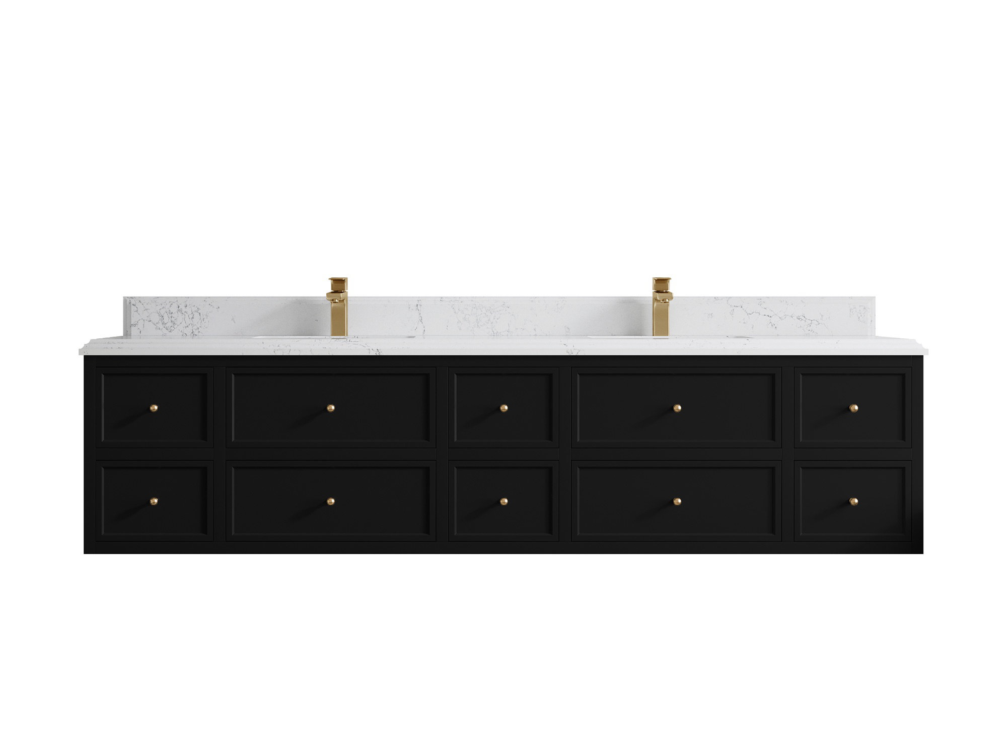 Willow Collections Roswell Floating 84'' Double Bathroom Vanity with ...