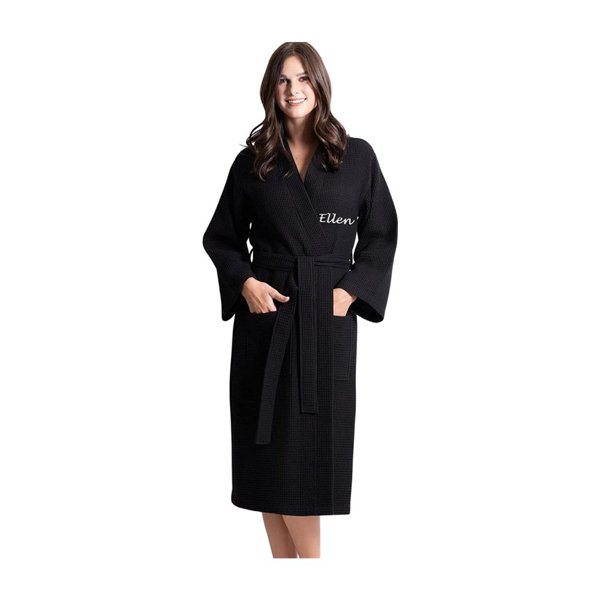 Eider & Ivory™ Bergan Poly-Cotton Blend Waffle Mid-Calf Bathrobe with ...