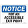 SignMission OSHA Notice - Not An Accessible Access Point Sign | Wayfair