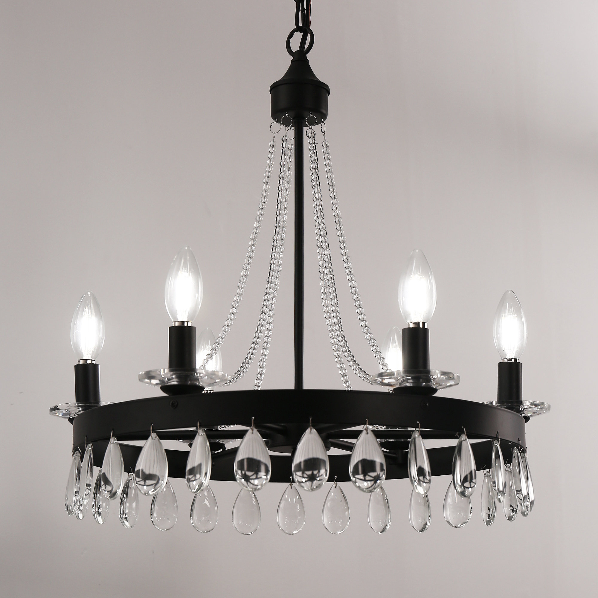 House of Hampton® Darhl 6 - Light Dimmable Geometric Chandelier | Wayfair