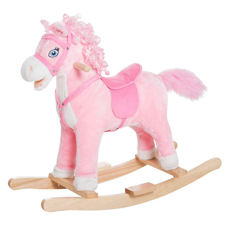 Qaba Kids Plush Toy Rocking Horse & Reviews | Wayfair