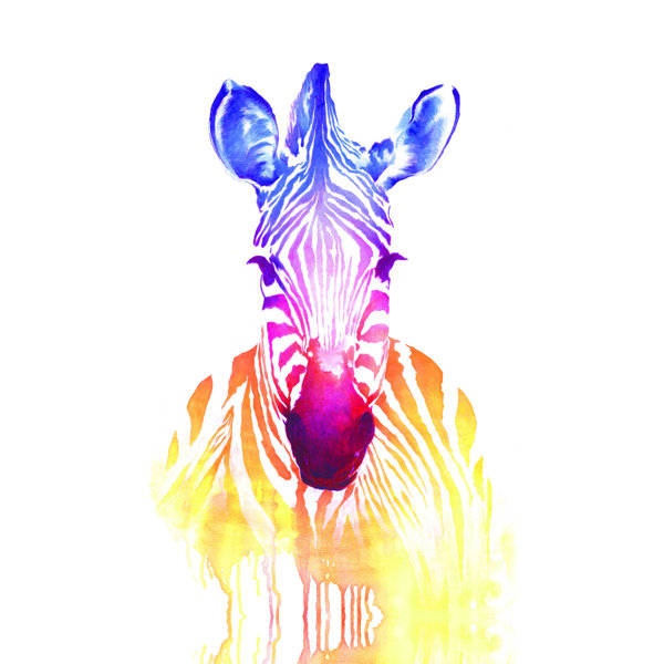 Bungalow Rose Zebra Fruit Stripe On Canvas Painting - Wayfair Canada