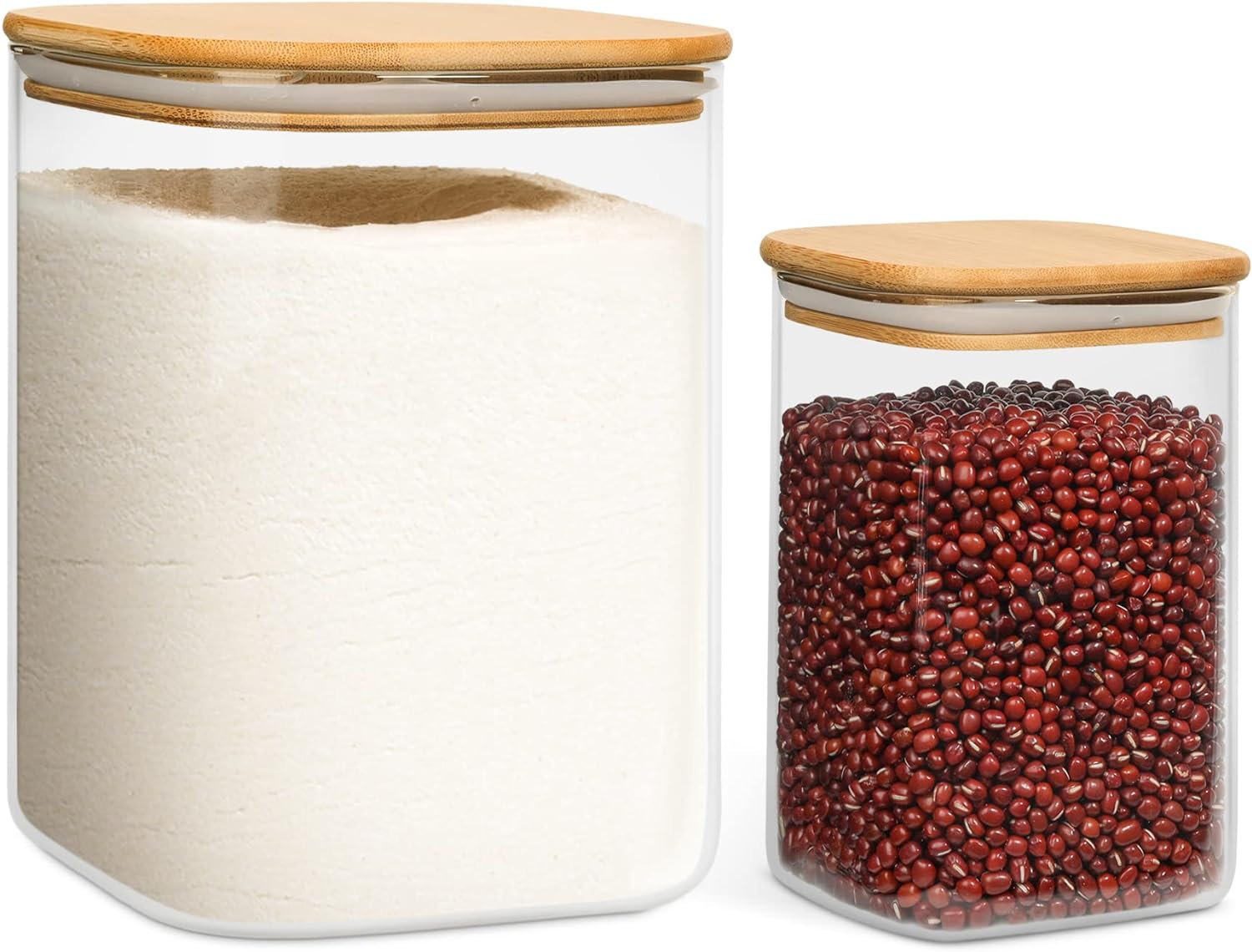 Prep & Savour Contenants en verre pour aliments, contenants de farine ...