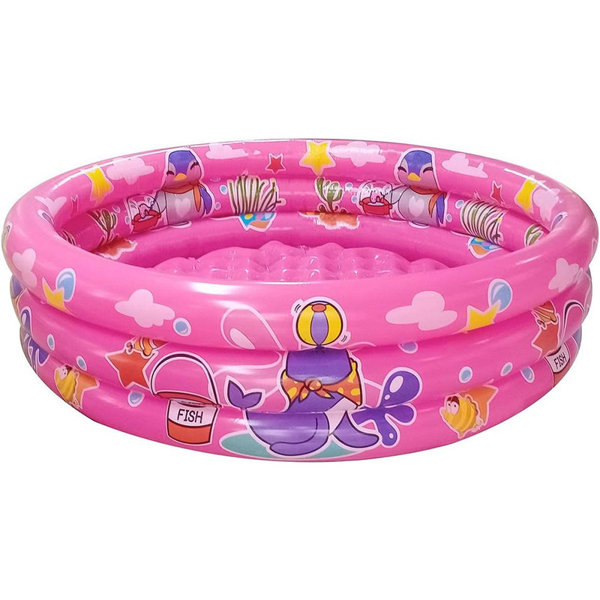 HIGEMZ 3 Rings Kiddie Pool, Kids Swimming Pool, Inflatable Baby Ball ...
