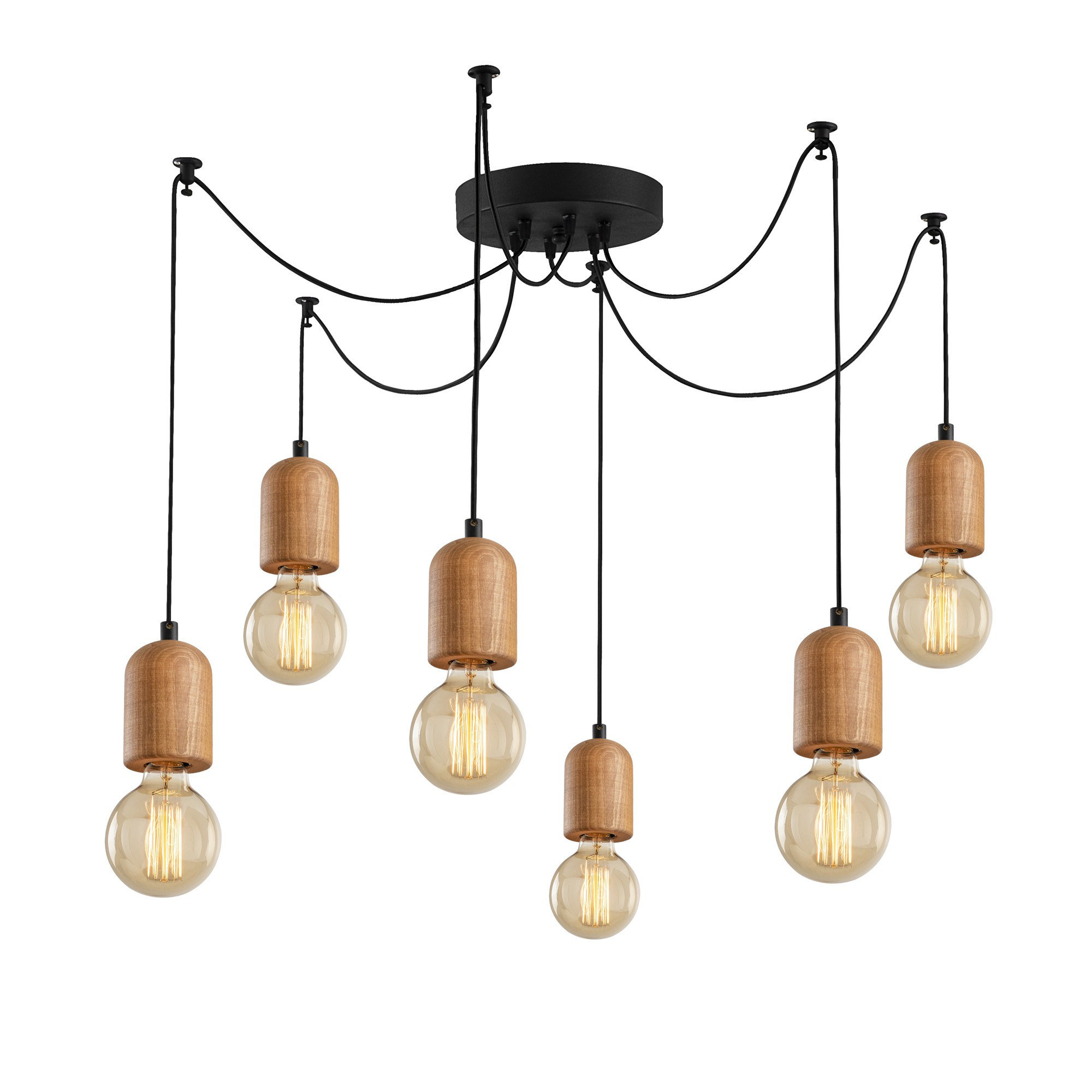 East Urban Home Hennen 6 - Light Cluster Bulb Pendant | Wayfair