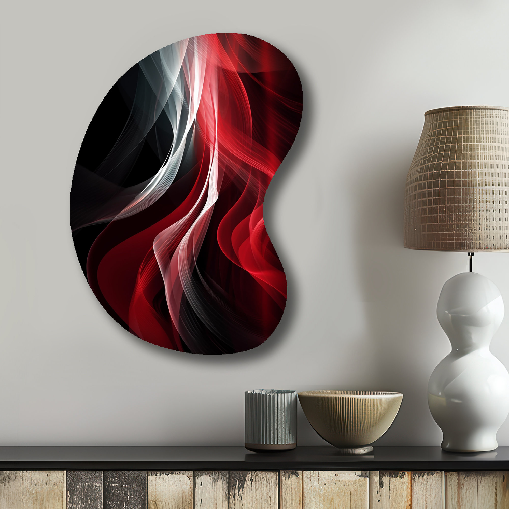 Ivy Bronx Red Black Contemplative Abstraction VI - Abstract Modern ...