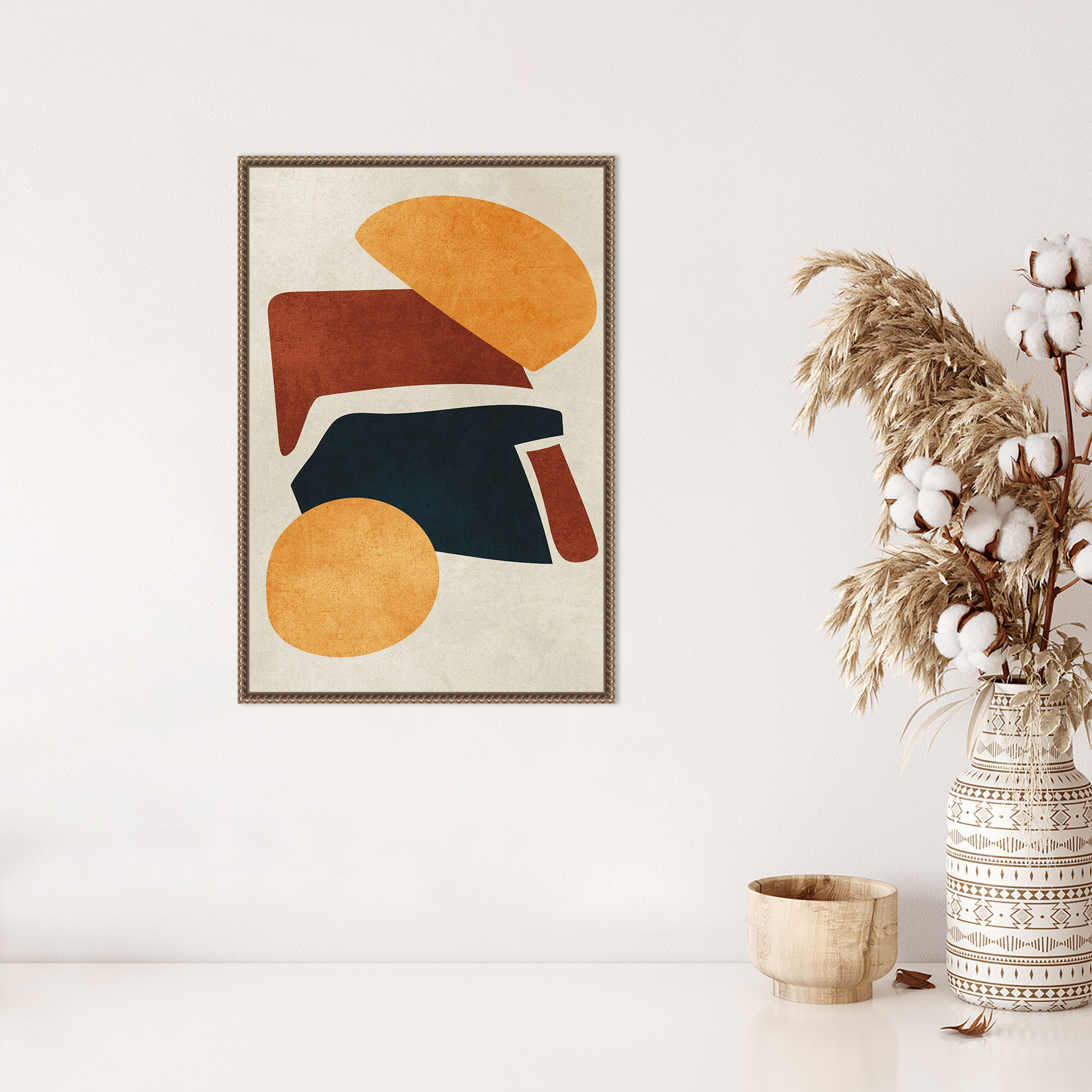 George Oliver Earth Tone Framed On Canvas by Incado Print | Wayfair