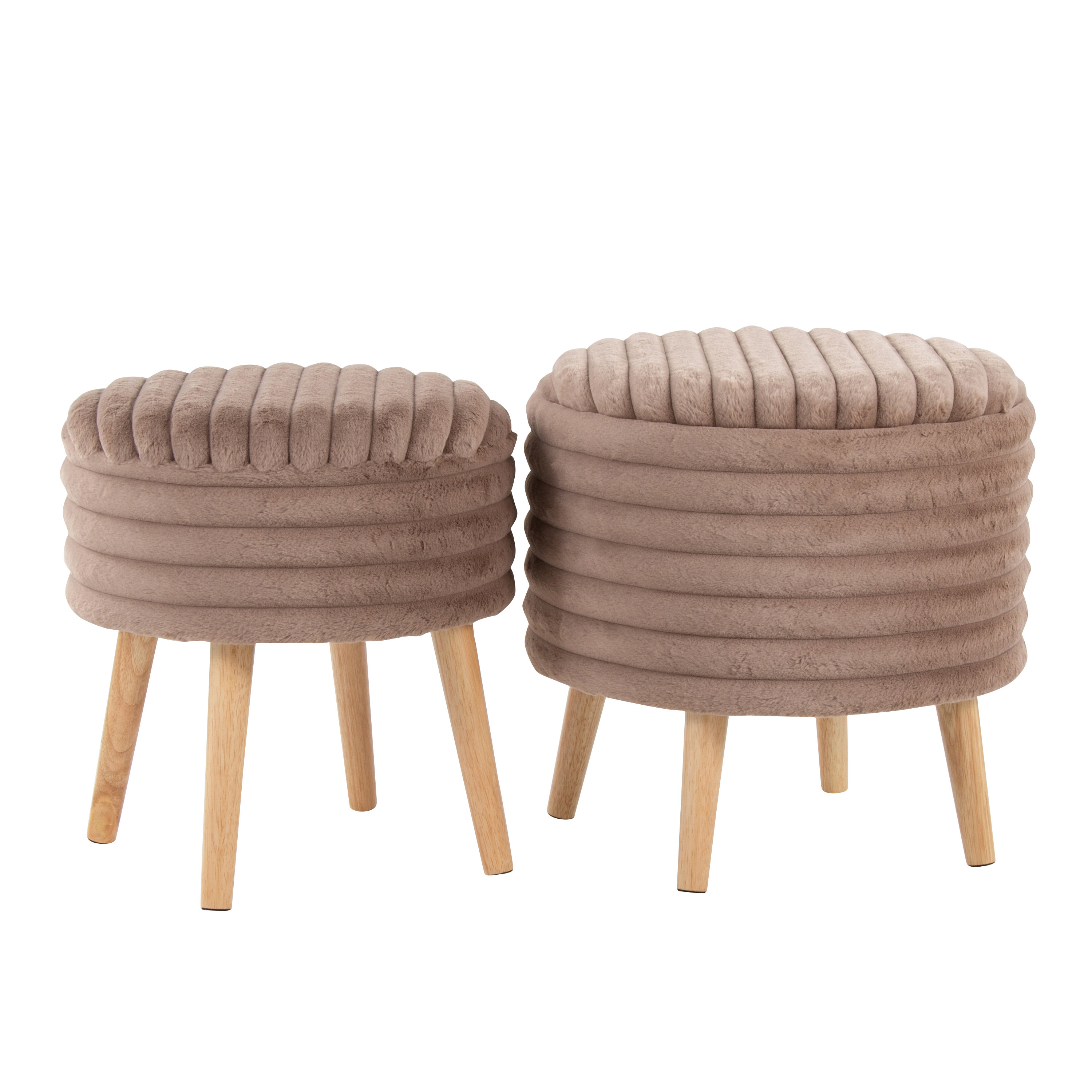 George Oliver Tray Plush Storage Ottoman Set with Tray Top Lid | Wayfair