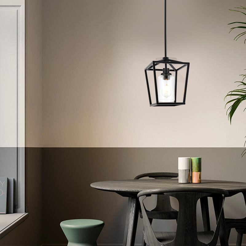 Gracie Oaks Nati 1 - Light Lantern Square Pendant | Wayfair